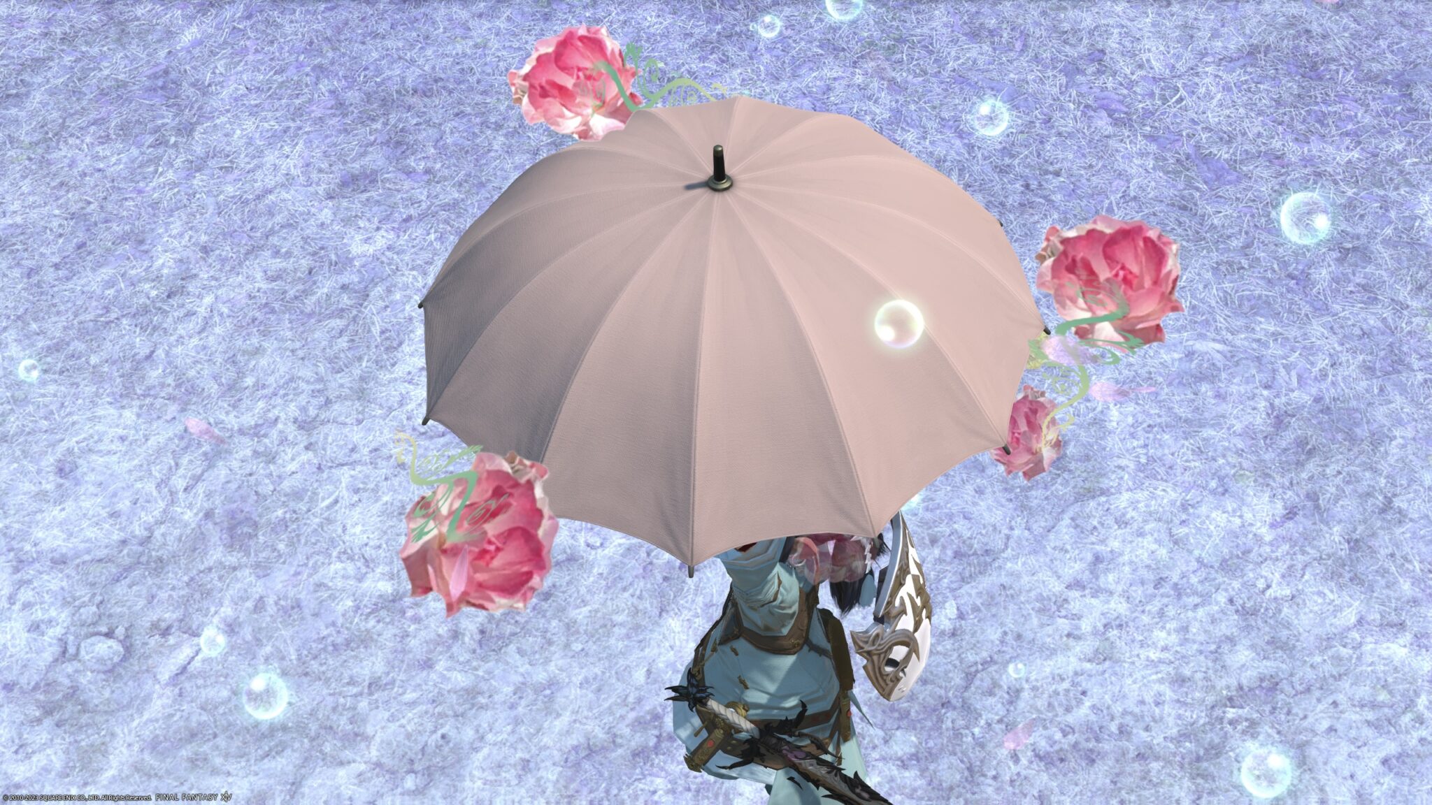 Cute pink witch umbrella mount with dancing flowers “Magicked Parasol ...