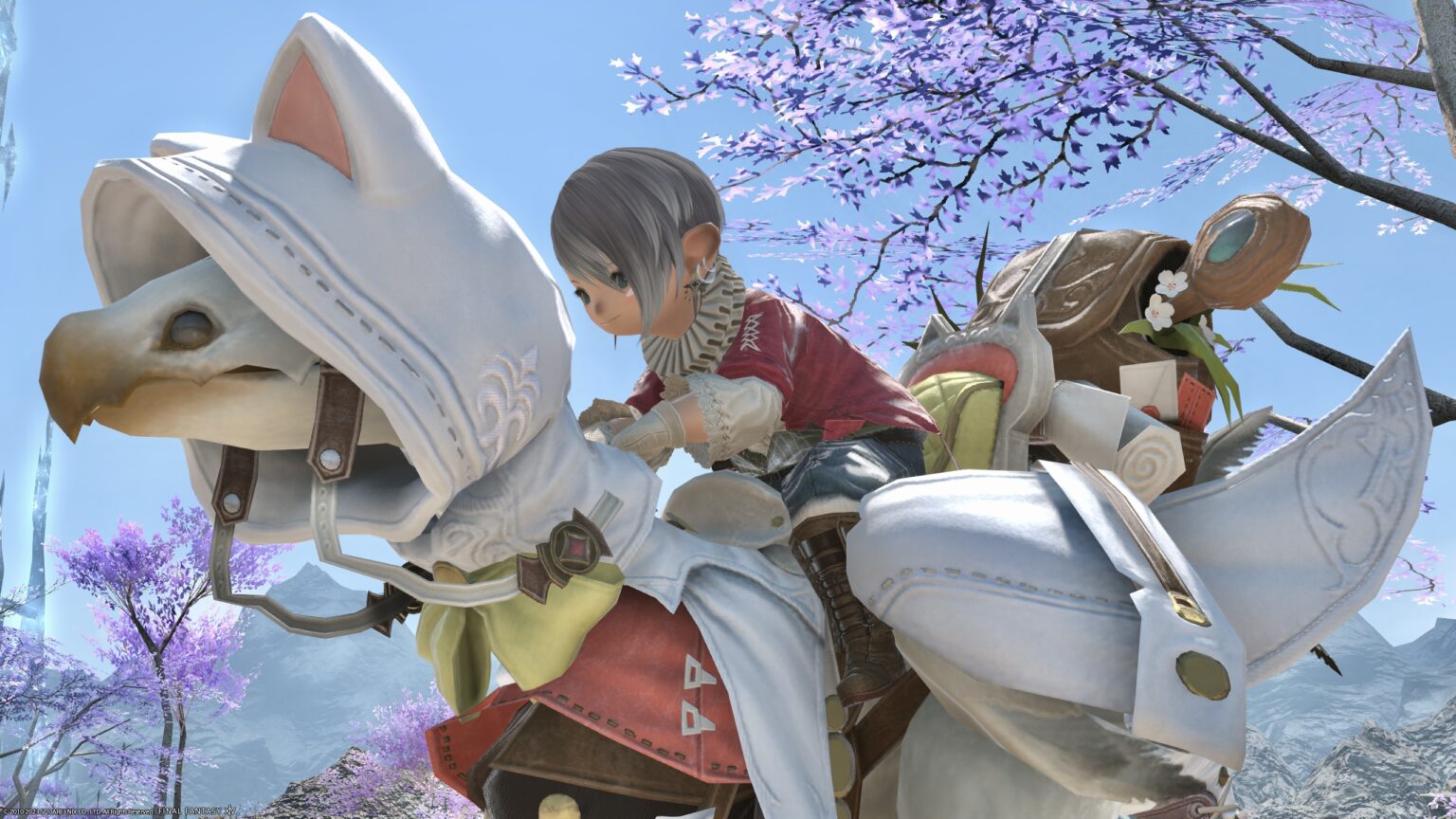 The cutest cat ear chocobo armor “Felicitous Barding” (The island ...