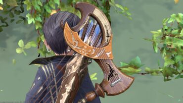 like a mandolin? biwa? Bard’s Wooden Fashionable Bow “Moonward Harp Bow ...