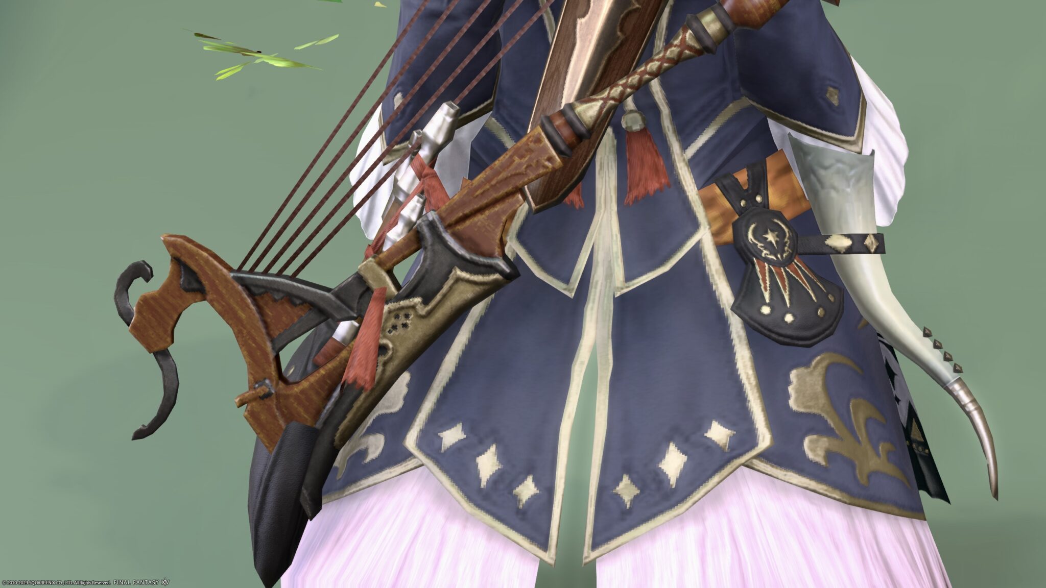 like a mandolin? biwa? Bard’s Wooden Fashionable Bow “Moonward Harp Bow ...