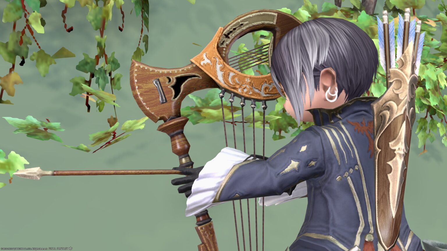 like a mandolin? biwa? Bard’s Wooden Fashionable Bow “Moonward Harp Bow ...