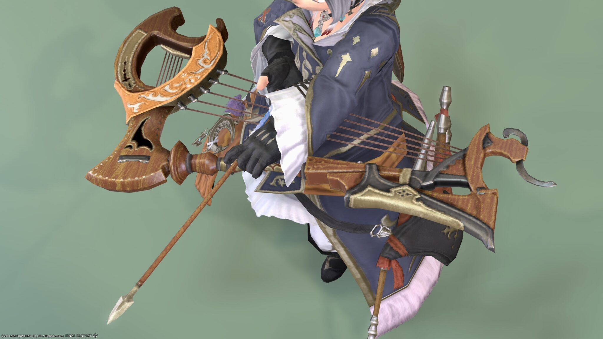 like a mandolin? biwa? Bard’s Wooden Fashionable Bow “Moonward Harp Bow ...