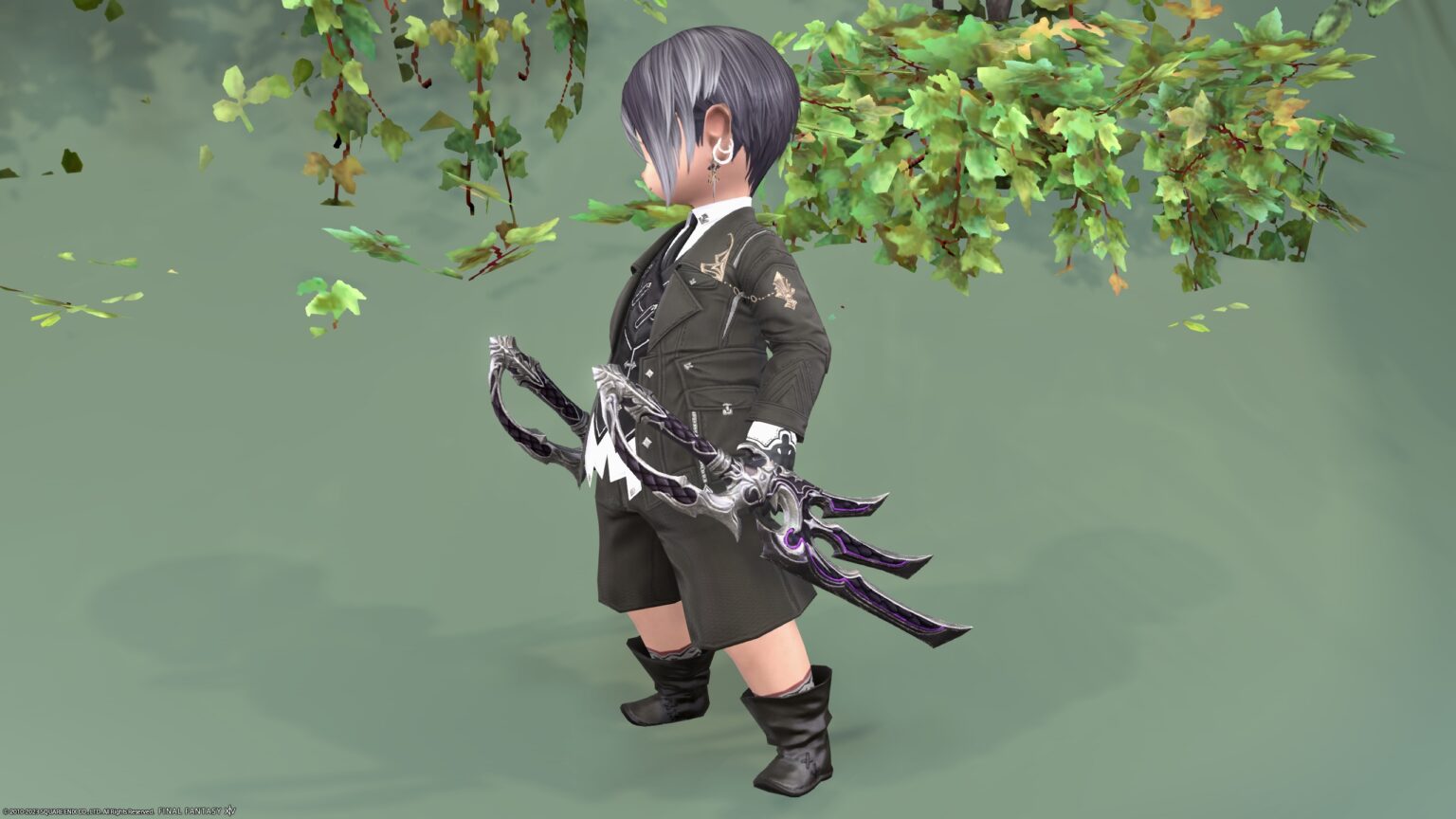 A trident “Devil’s Claw” Ninja weapon “Radiant’s Sword Breakers ...