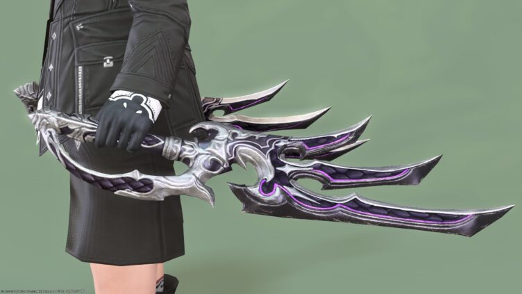 A trident “Devil’s Claw” Ninja weapon “Radiant’s Sword Breakers ...