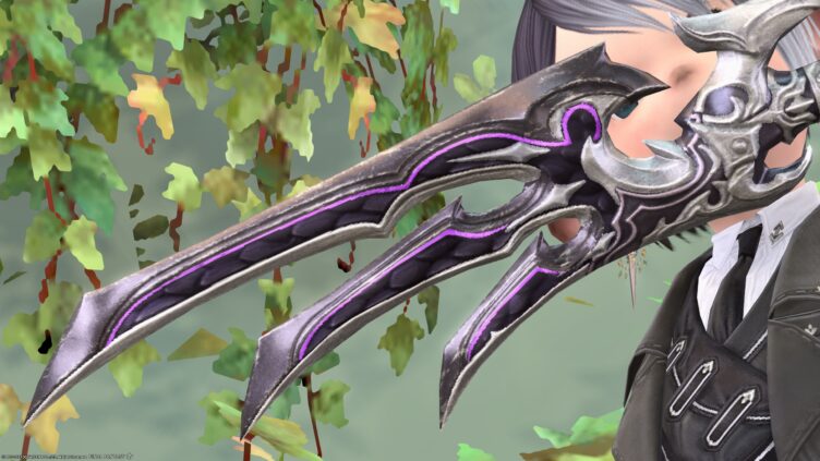 A trident “Devil’s Claw” Ninja weapon “Radiant’s Sword Breakers ...