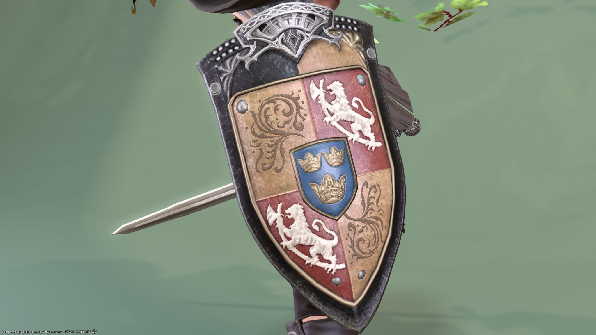 Fashionable knight shield with classic design / Paladin weapon ...