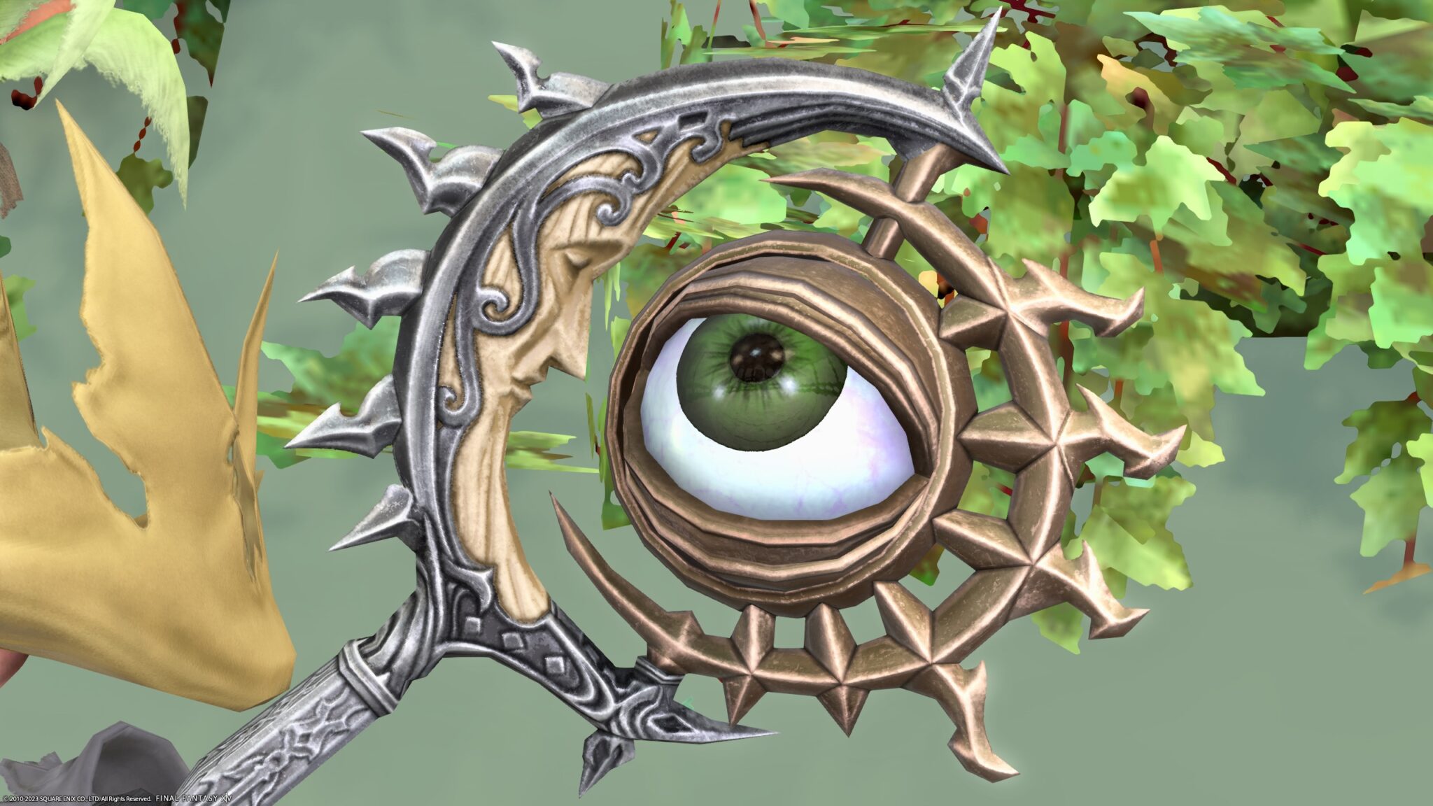 Creepy black mage weapon with moving eyes “Tropaios Rod” | Norirow Note ...