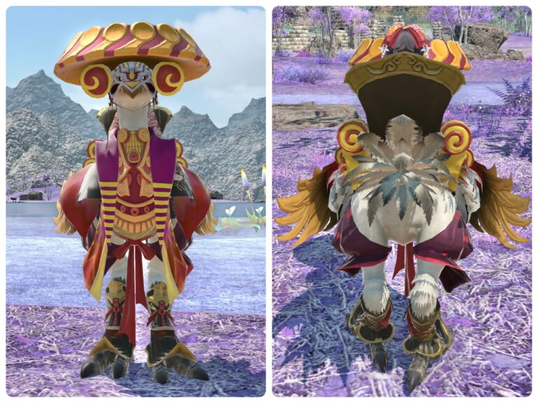 Precious kimono and samurai-like chocobo armor “Yojimbo Barding ...