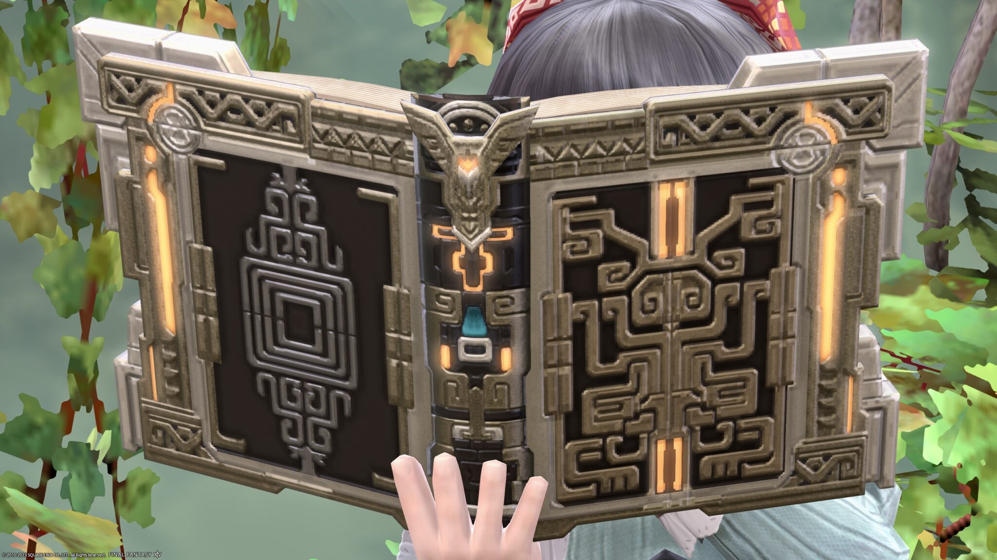 Glowing Digital Book of Ancient Civilization Summoner Weapon “Ronkan ...