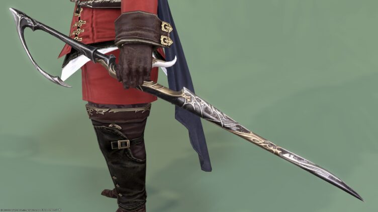 Gorgeous rapier with a blue crescent moon / Red Mage Weapon “Lunar ...