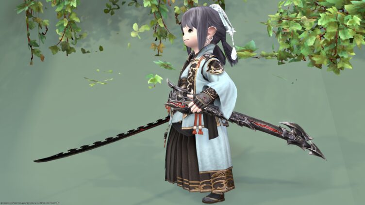 A dark fantasy Samurai katana with a saw blade “Deepshadow Blade ...