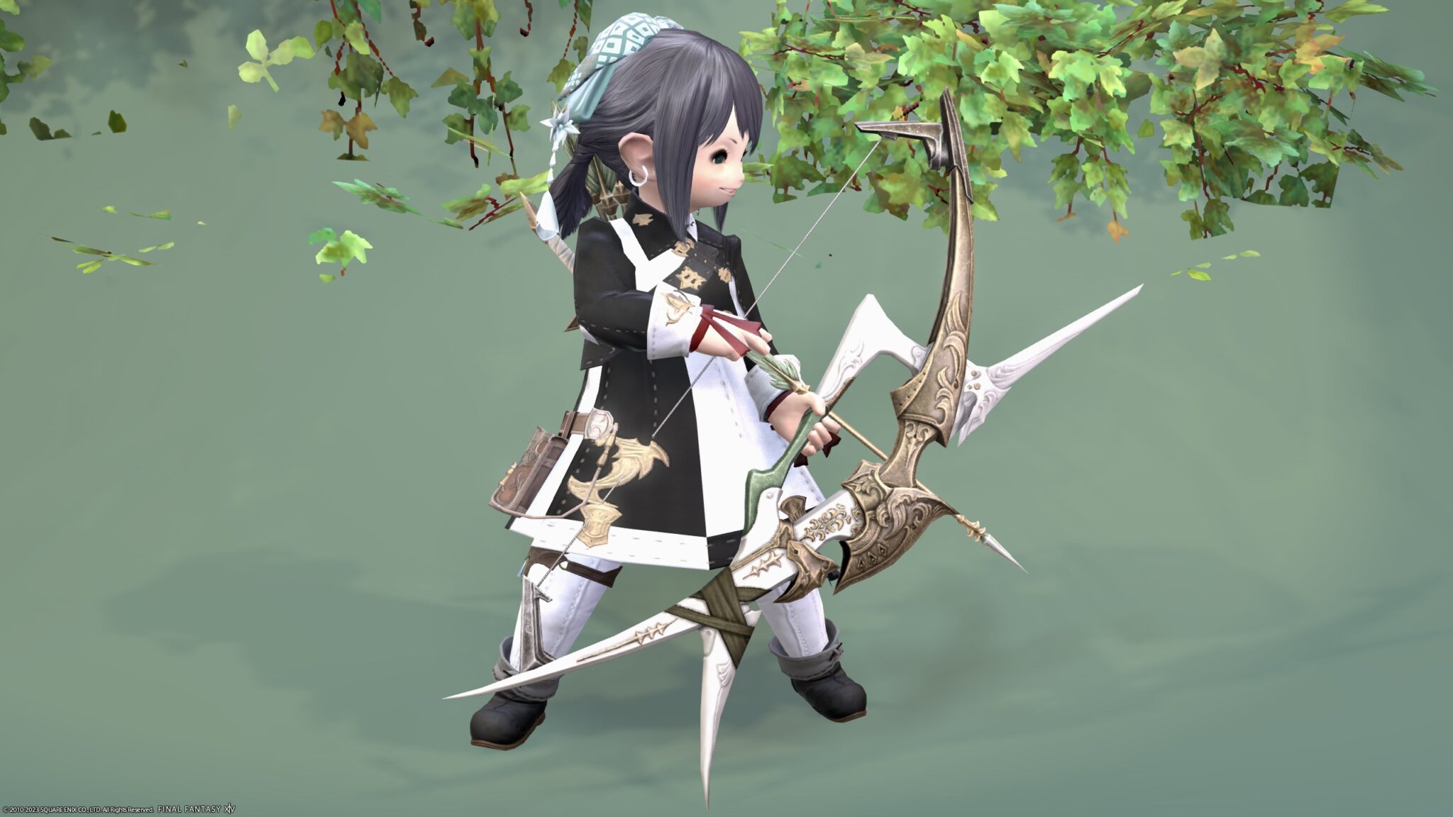 A fashionable bow with a sword on its back, Bard weapon “Tropaios Bow ...