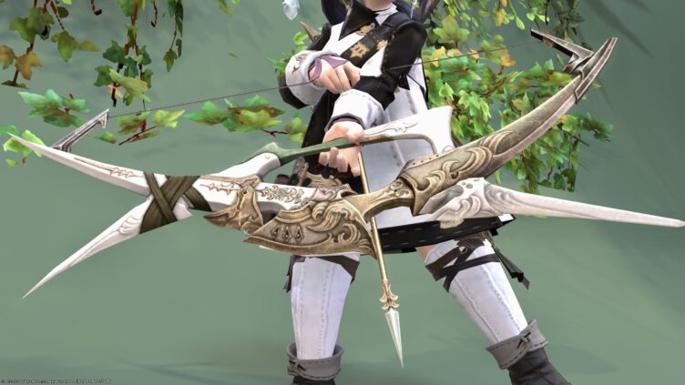A fashionable bow with a sword on its back, Bard weapon “Tropaios Bow ...