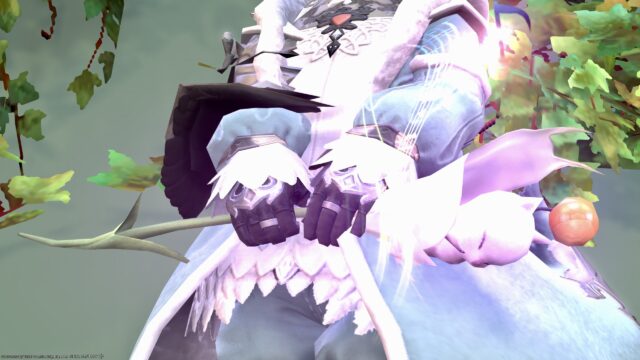 A cute moogle bouquet? White Mage’s precious glowing one-handed staff ...
