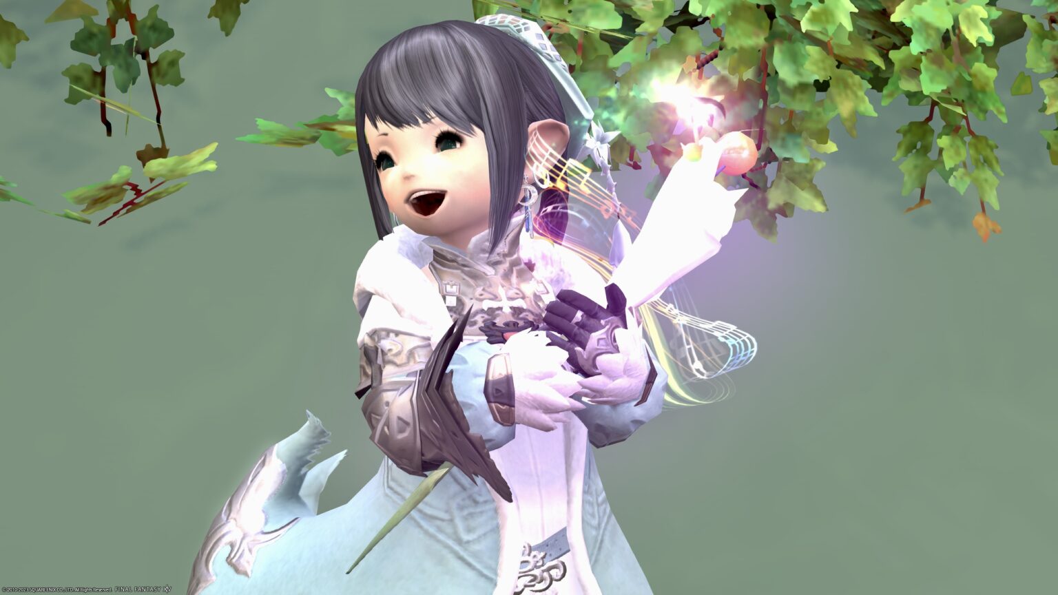 A cute moogle bouquet? White Mage’s precious glowing one-handed staff ...
