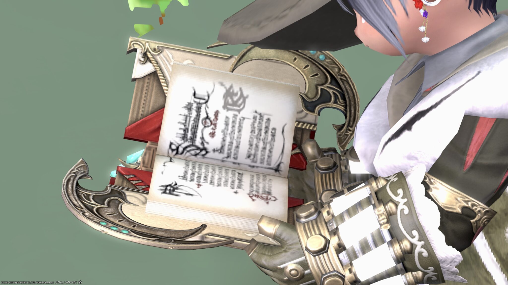 Gorgeous and cute moon book studded with gems / Scholar weapon “Lunar ...